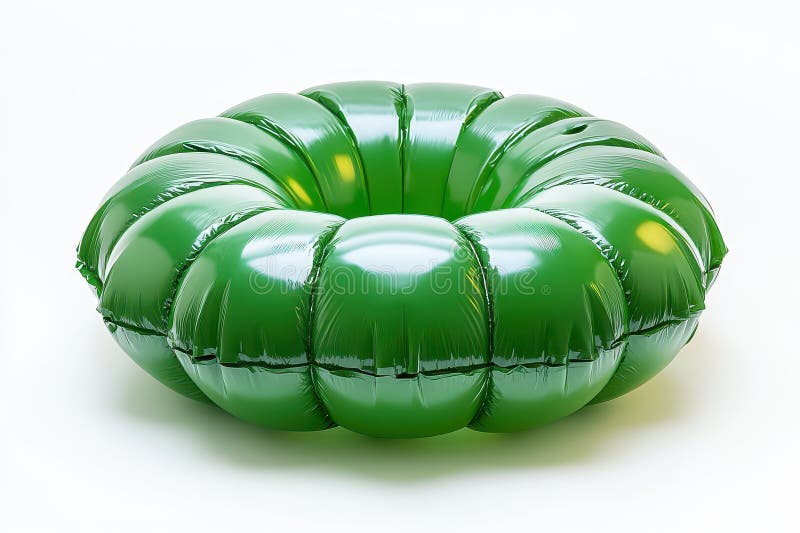Inflatable Green Swimming Ring for Summer Fun Stock Image - Image of ...