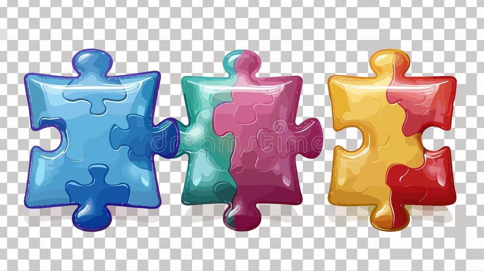 Inflatable Puzzle Piece Icon for Creativity and Innovation Concept ...