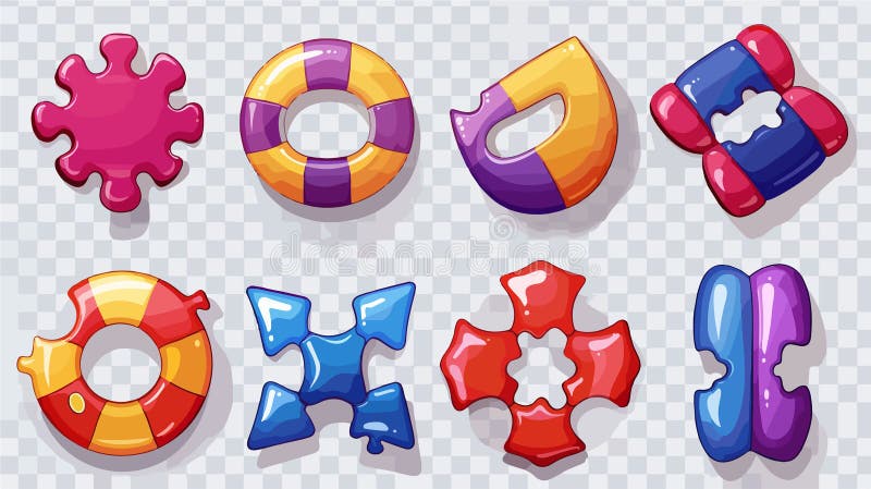 Inflatable Puzzle Piece Icon for Creativity and Innovation Concept ...