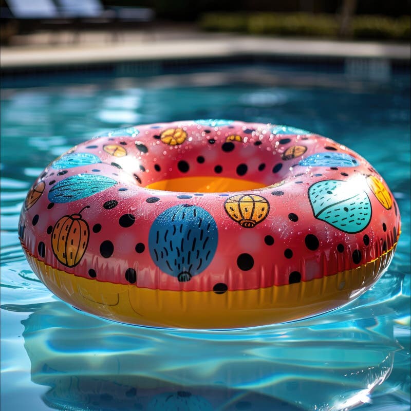 Kid Floatie in the Pool. Ai Generated Stock Image - Image of life ...