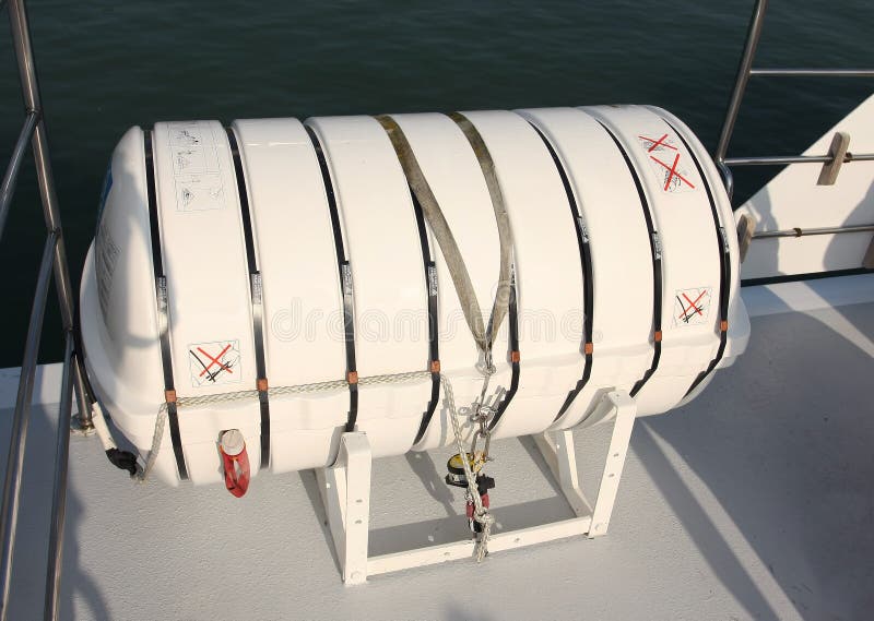 Inflatable lifeboat stock image. Image of mechanism, rescue - 20928067