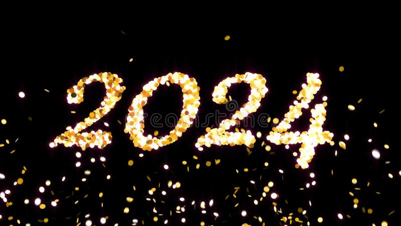 Inflatable Numbers 2023 Explode and the Text 2024 Appears from the ...