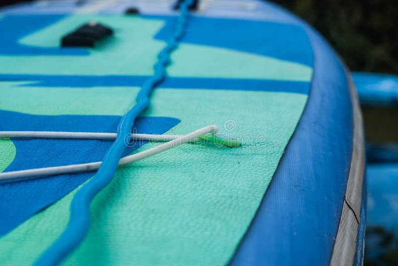 Inflatable Paddle Board Close-up, PVC Material Texture Stock Image ...