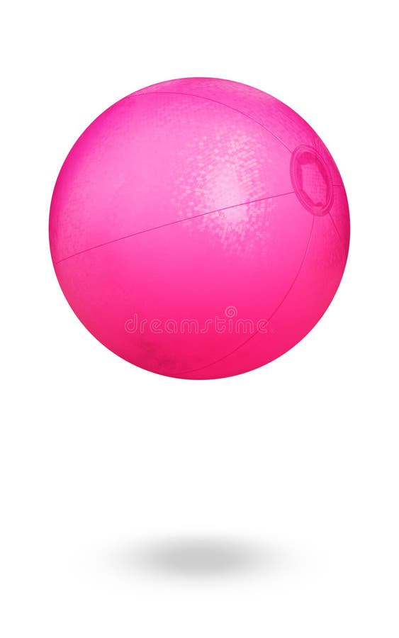 Inflatable Pink Beach Balls with Confetti Inside on White Background ...