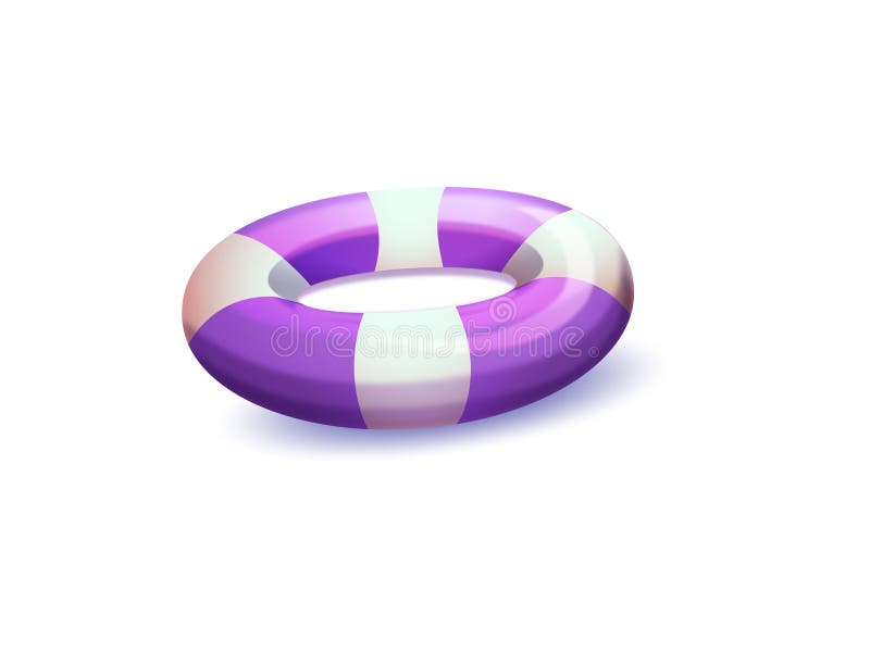 Inflatable Pool Floater Ring Top View Isolated on Transparent ...