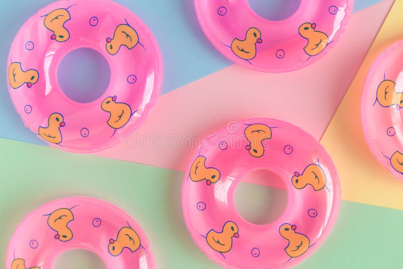 Inflatable Pool Floats Minimalistic Abstract. Stock Image - Image of ...