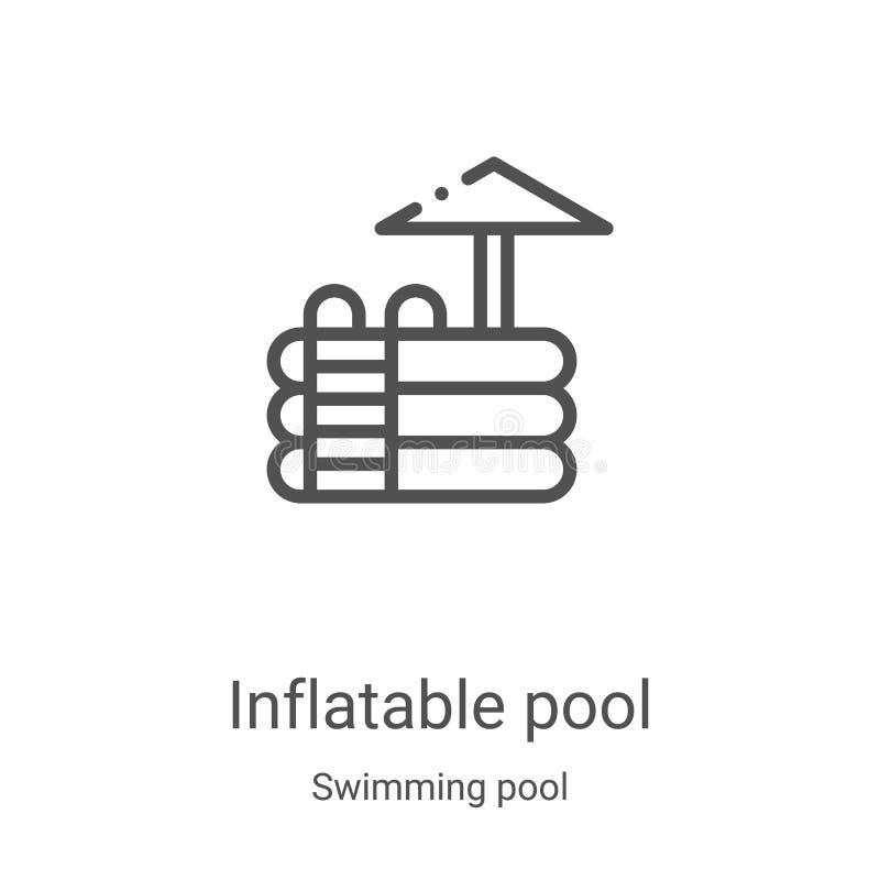Pool Float Icon Vector from Travelling Collection. Thin Line Pool Float ...