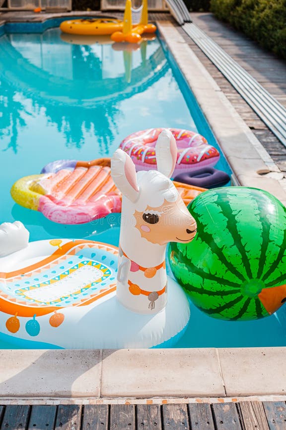Inflatable Raft in the Form of a Llama Stock Image - Image of ocean ...