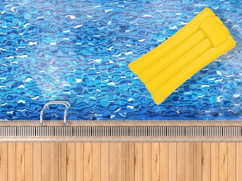 Inflatable Raft on Pool Top View Stock Illustration - Illustration of ...