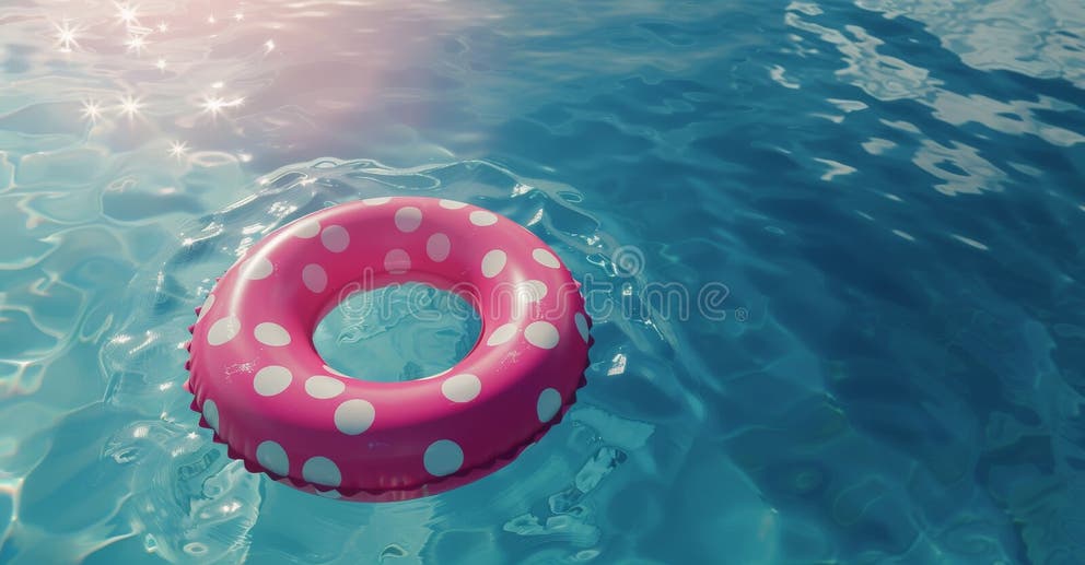 Inflatable Ring Floating in Pool Stock Image - Image of vacation ...