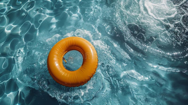 Inflatable Ring Floating in Pool Stock Image - Image of ring, round ...