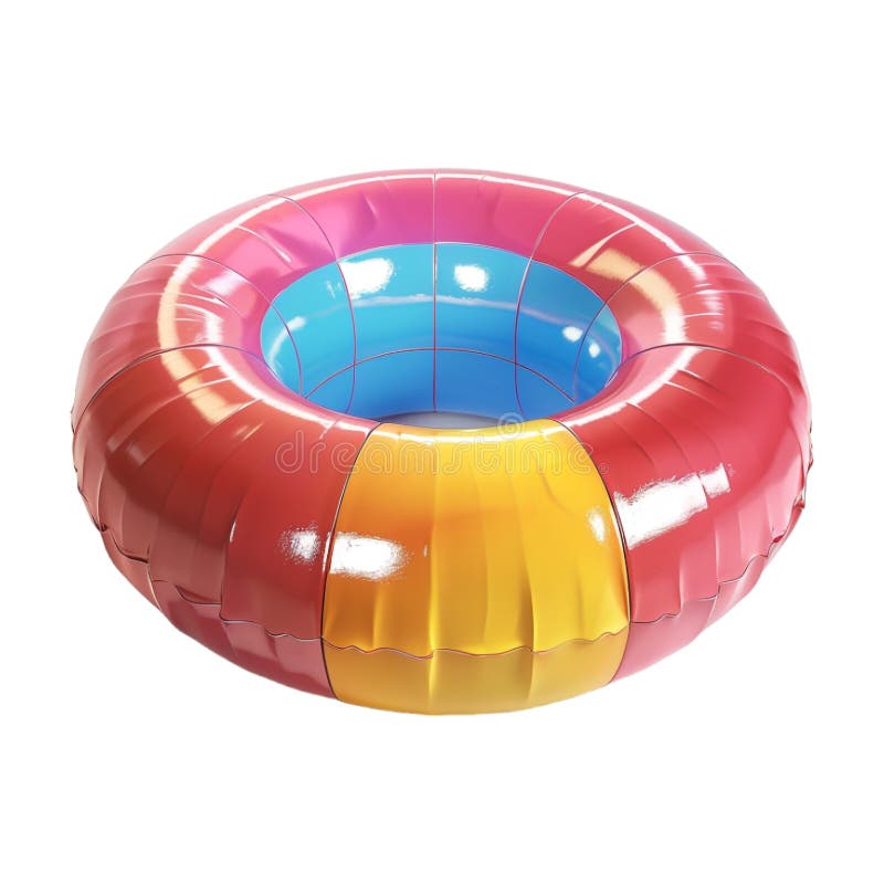 Inflatable Ring Round Tube on Transparent Background - Ai Generated ...