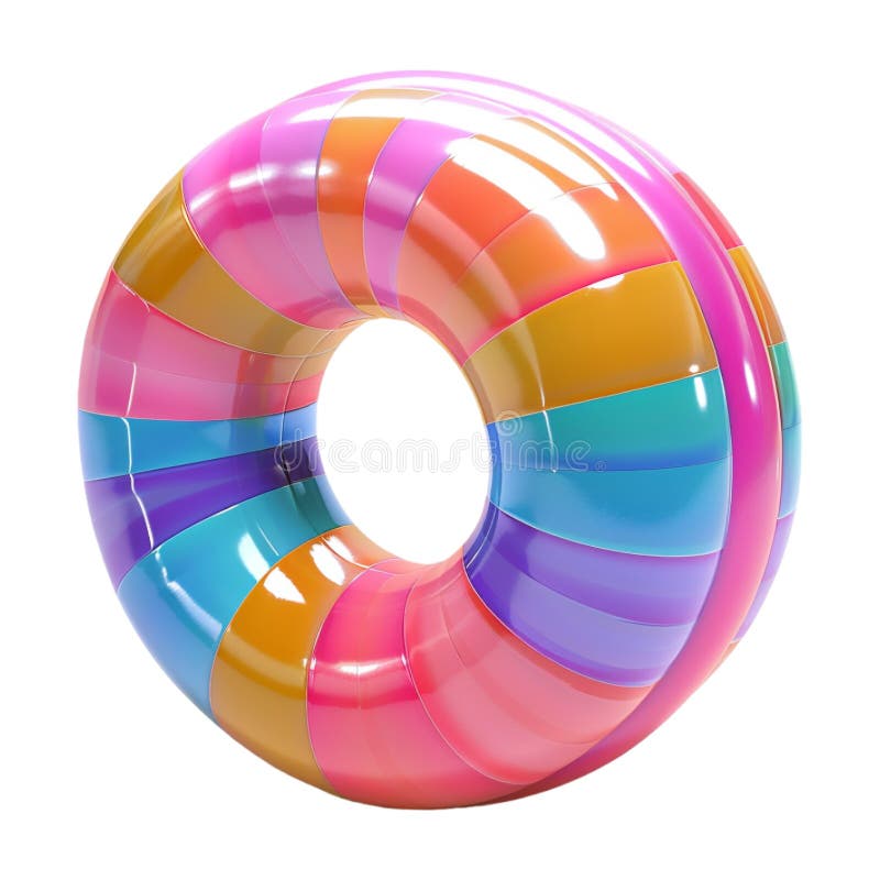 Inflatable Ring Round Tube on Transparent Background - Ai Generated ...