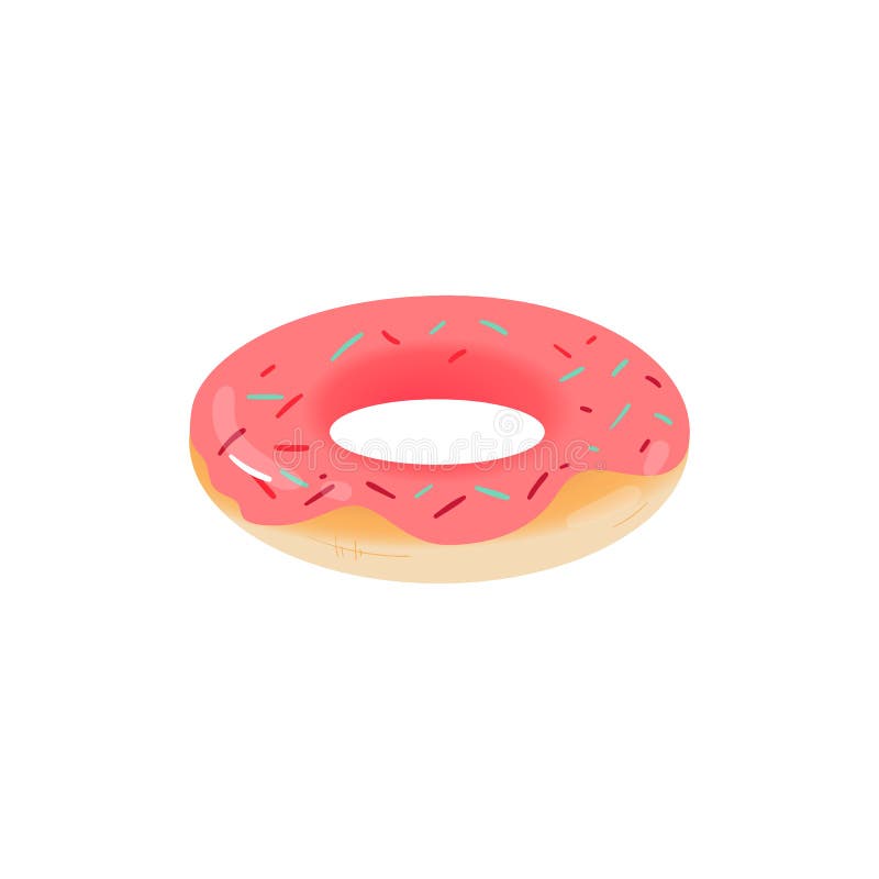 An Inflatable Ring in the Shape of Sweets and a Donut for Swimming in ...