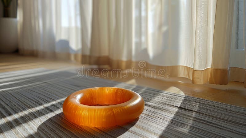 An Inflatable Ring on a Sunny Room Floor. Stock Photo - Image of still ...