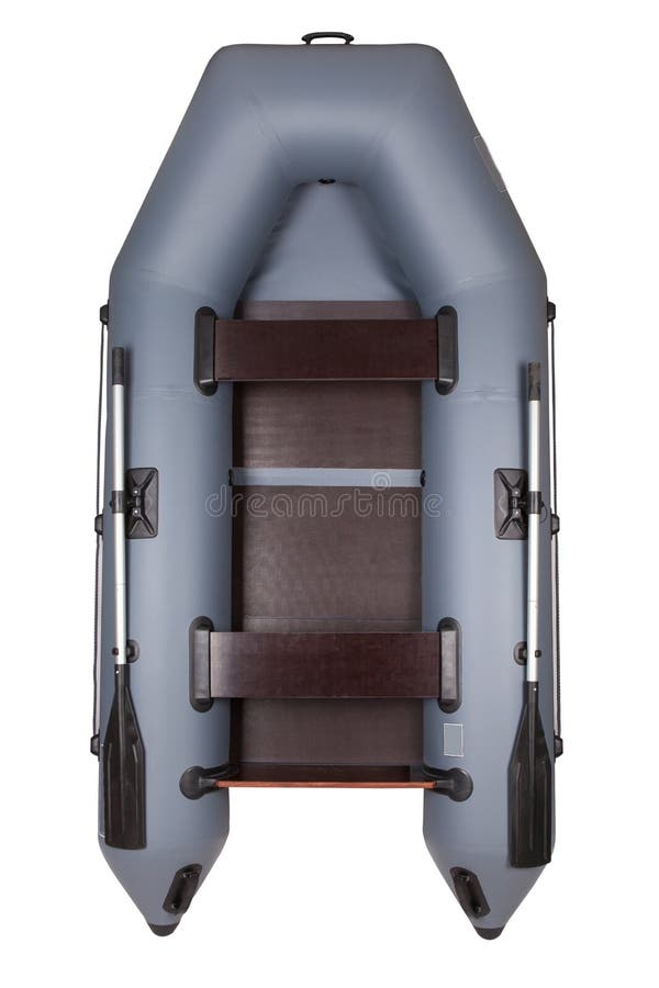 Inflatable Rubber Boat for Two. Isolated on White Background, View from ...