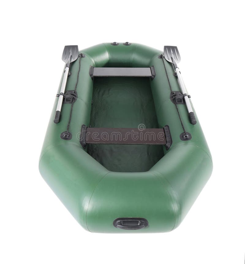 Inflatable Rubber Fishing Boat Near River in Mountains Stock Image ...