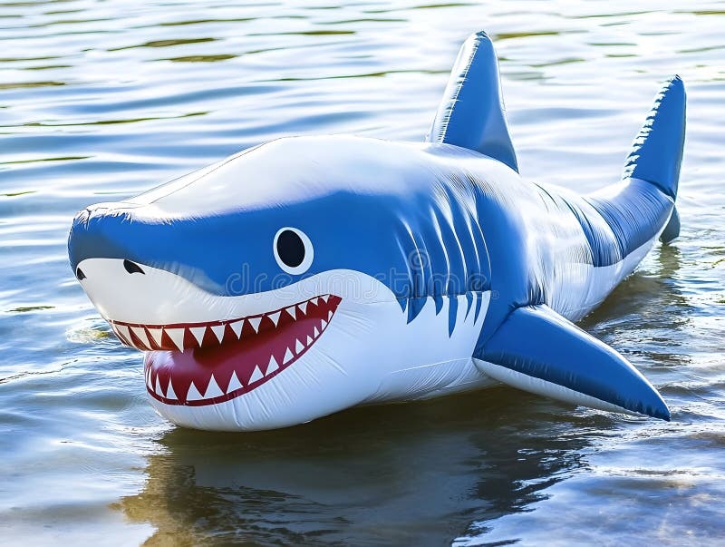 Inflatable Shark Float Toy Swimming Pool Water Relaxing Fun Stock ...