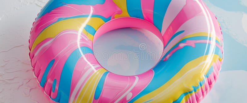 Inflatable Summer Pool Ring Candy Swirl Design Stock Image - Image of ...