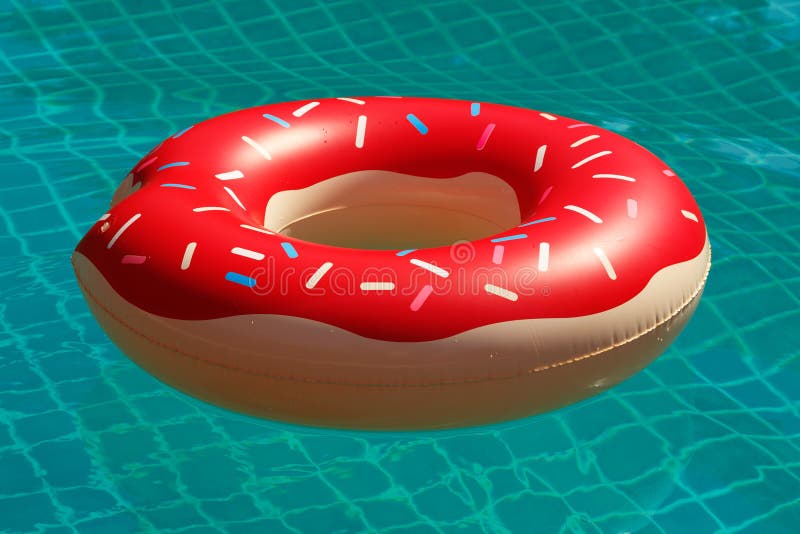 Inflatable Swim Ring in Shape of Donut Stock Photo - Image of resort ...