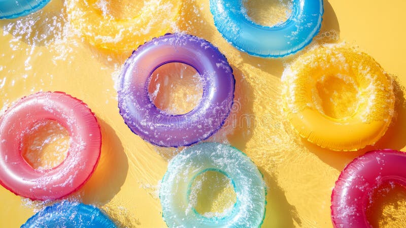Inflatable Swim Rings, Ideal for Summer Fun. Stock Image - Image of ...