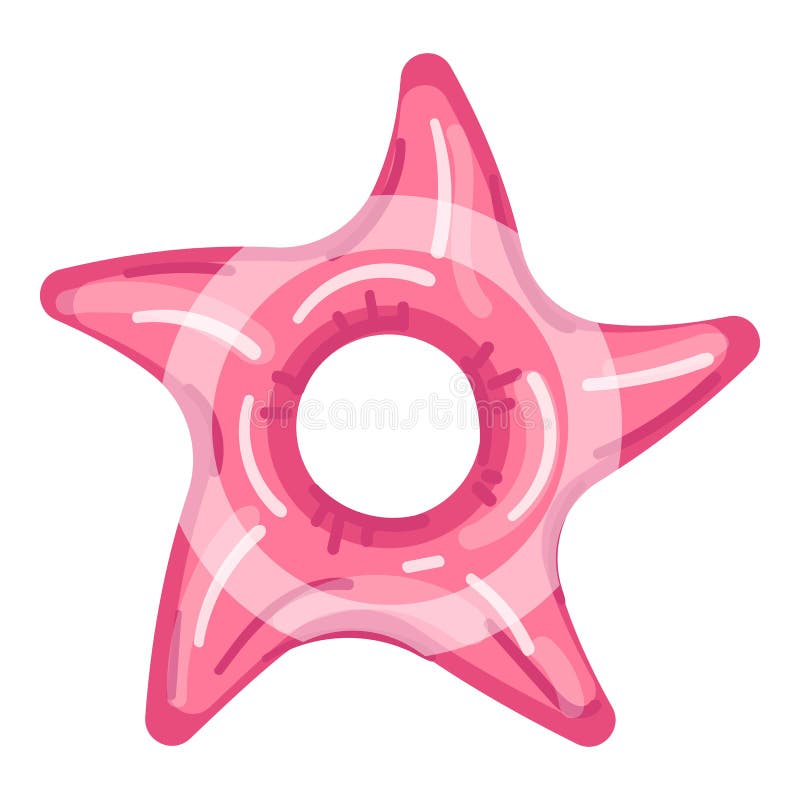 Inflatable Swim Star Icon Cartoon Vector. Summer Pool Stock Vector ...