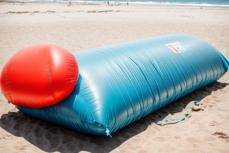 An Inflatable Tube Deflated and Discarded after a Day at the Beach ...