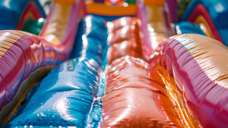 An Inflatable Water Attraction Made in Bright and Rich Colors. the ...