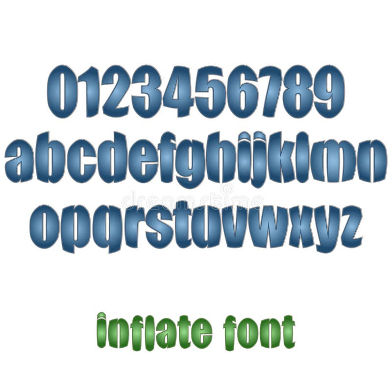Inflate font stock vector. Illustration of design, isolated - 27944082