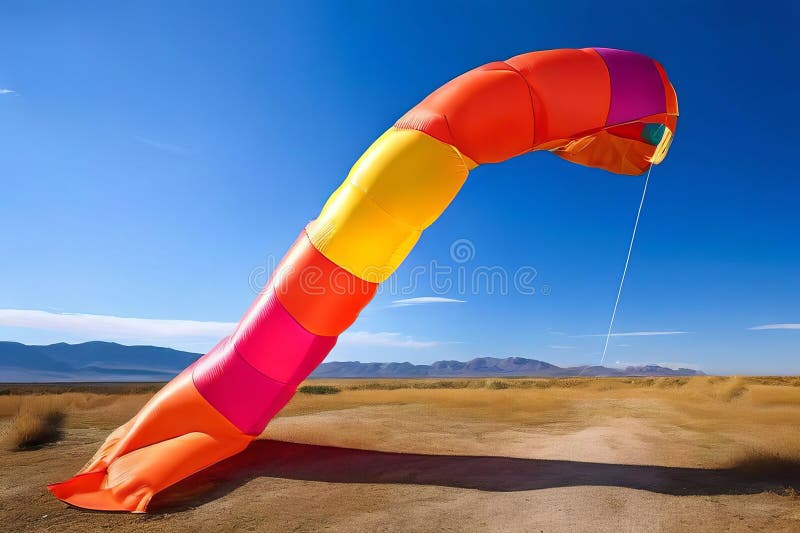 Windsock Inflated a Brightly Colored Windsock Fully Extended by Stock ...