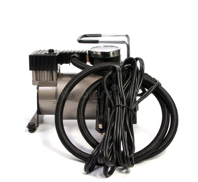 Inflating the Automobile Wheels Via Stock Image - Image of people ...