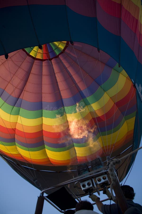 Inflating hot-air balloon stock photo. Image of balloon - 1419218