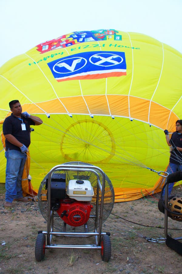 Inflating Hot Air Balloon editorial photography. Image of inflate ...