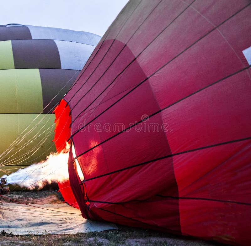 Inflation of Balloons - Preparation Pump for Flight Stock Image - Image ...