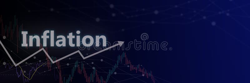 Inflation Business Blue Abstract Background Stock Illustration ...
