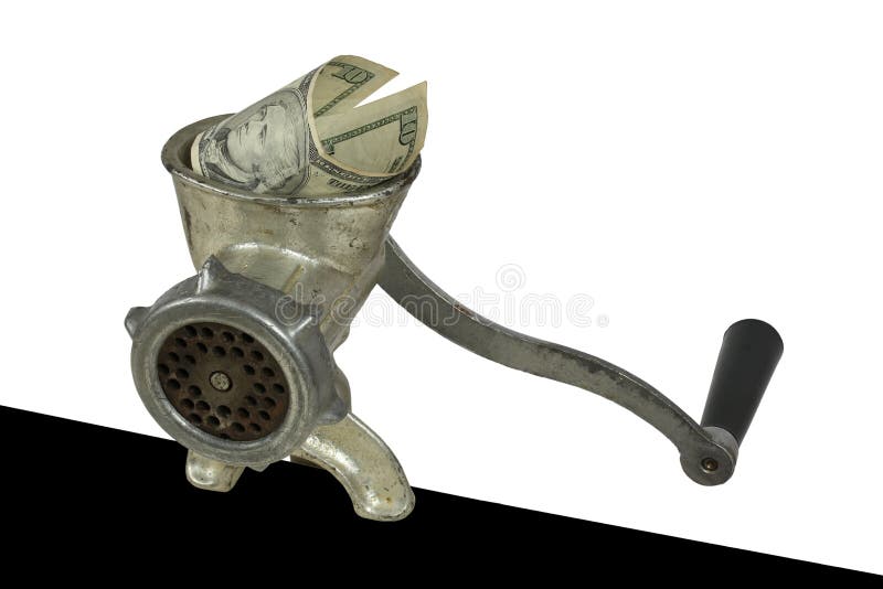 Inflation. the Cash Grinder Stock Image - Image of loan, chopper: 66600169