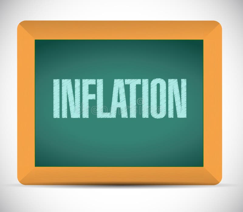 Inflation Chalkboard Sign Concept Illustration Stock Illustration ...