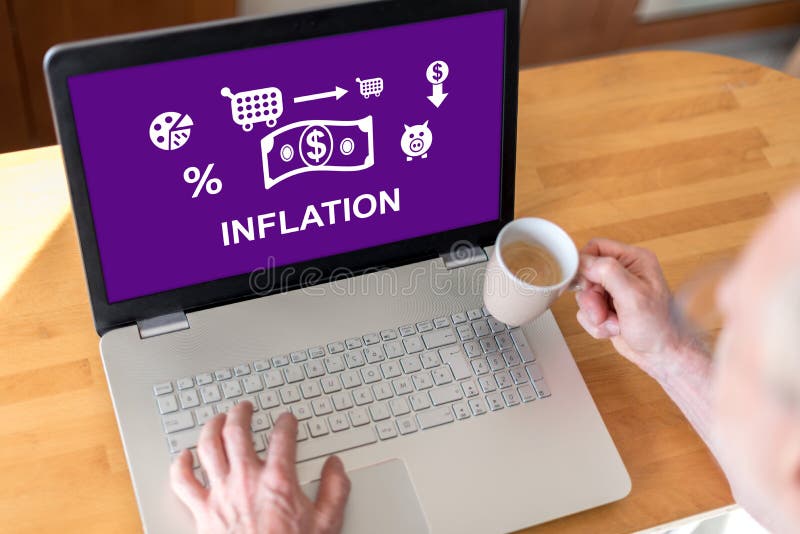 Inflation Concept on a Smartphone Stock Photo - Image of financial ...