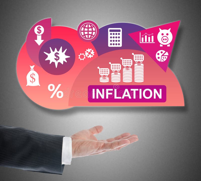 Inflation Concept on a Smartphone Stock Photo - Image of financial ...