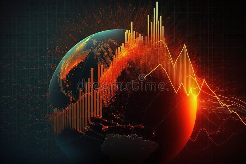 Inflation Crisis World Economy Stock Illustration - Illustration of ...