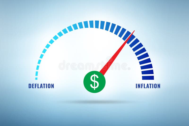 Inflation and Deflation Business Concept Stock Photo - Image of food ...