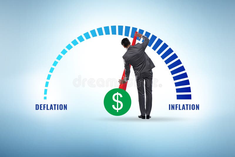 Inflation and Deflation Business Concept Stock Image - Image of ...
