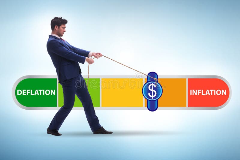 Inflation and Deflation Business Concept Stock Photo - Image of crisis ...