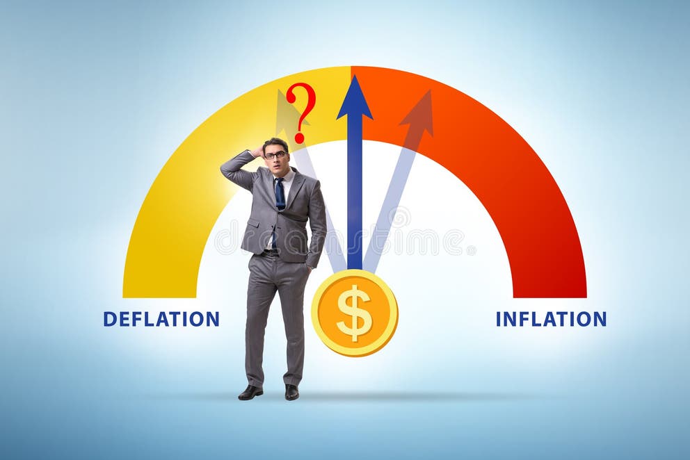 Inflation and Deflation Business Concept Stock Illustration ...