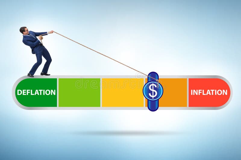 Inflation and Deflation Business Concept Stock Photo - Image of ...