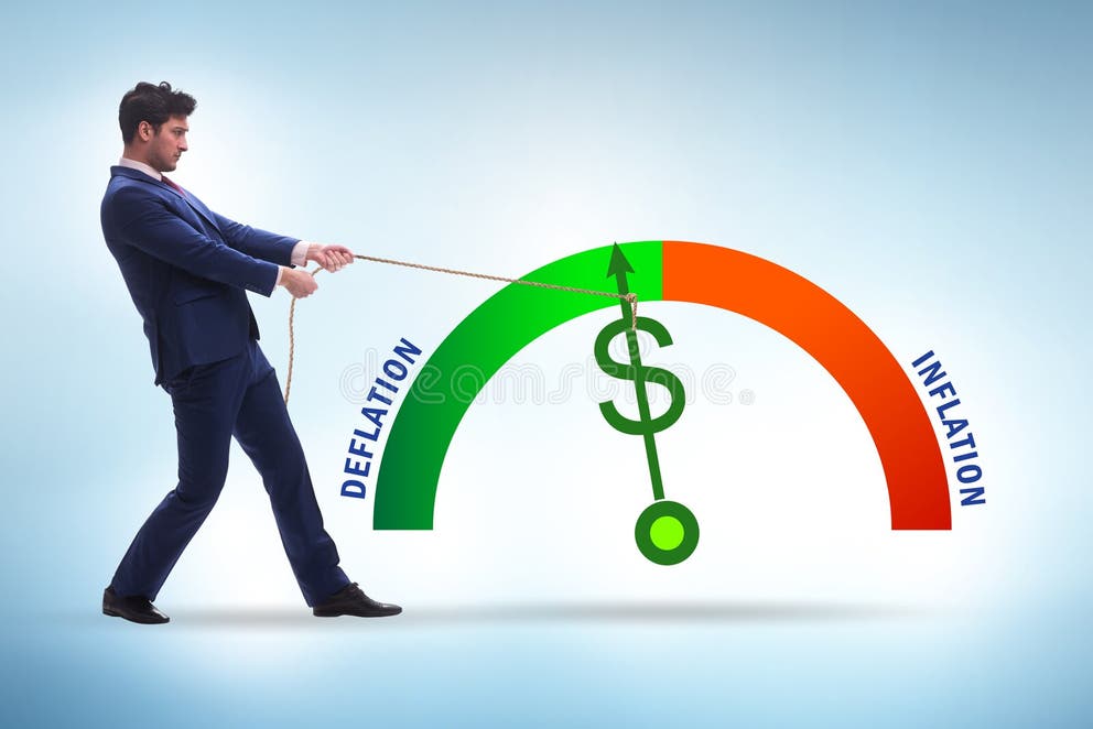 Inflation and Deflation Business Concept Stock Photo - Image of market ...