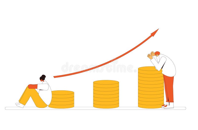 Inflation. Economical Finance Changes Process Stock Vector - Illustration of rise, business ...