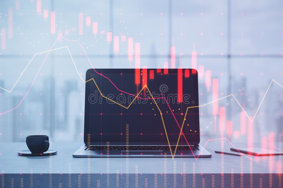 Inflation, Financial Recession and Economy Crash Concept with Decrease ...