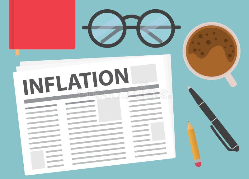 Inflation Headline in Newspaper Stock Vector - Illustration of economy ...
