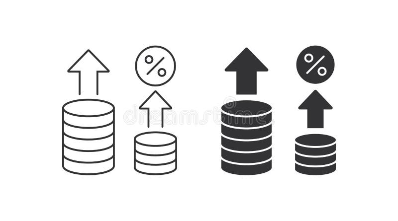 Inflation Icon. Financial Revenue Vector Stock Vector - Illustration of ...